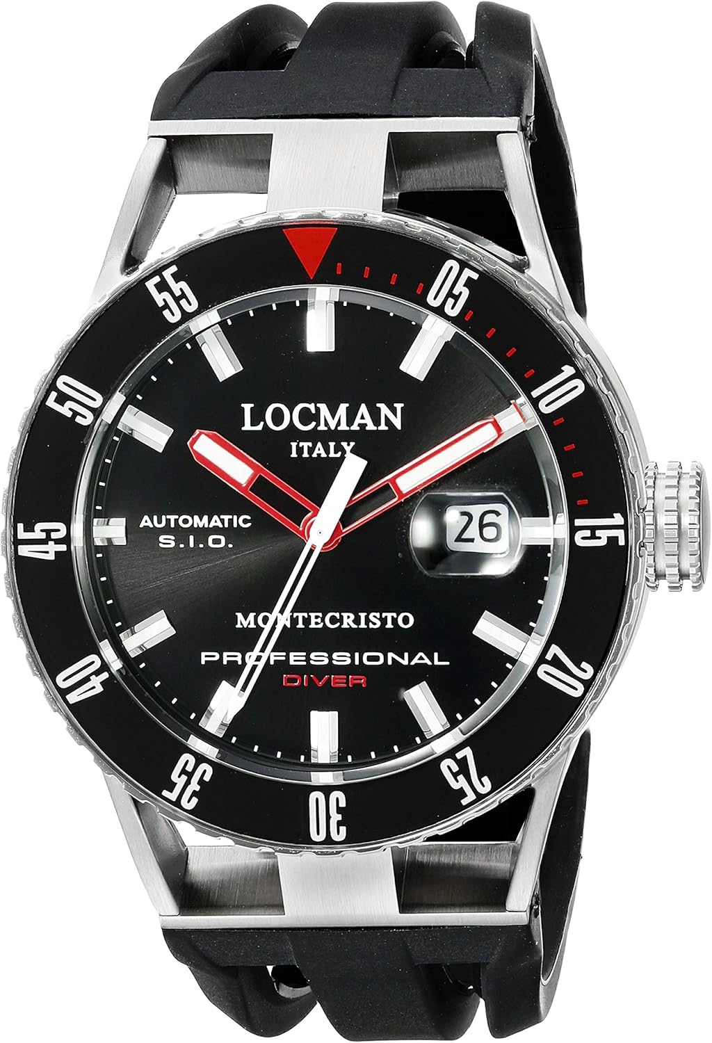 Buy Locman Italy Men's 051300KRBKNKSIK Montecristo Professional Divers ...