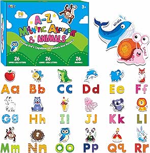 Amazon.com: 78 Magnetic Alphabet, 26 Uppercase, 26 Lowercase Letters ...