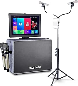 Amazon.com: Masingo Bundle with Alto X6 Karaoke Machine (Bluetooth/USB ...