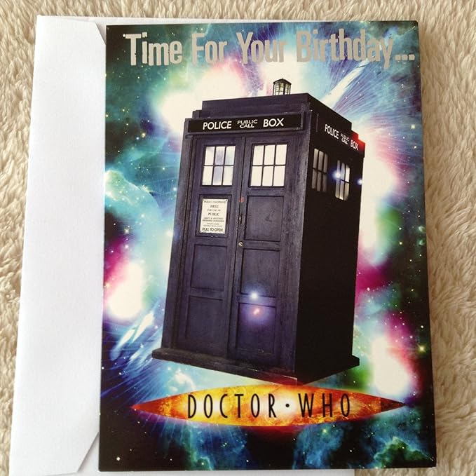 Doctor Who Time For Your Birthday Tardis Birthday Card And Envolpoe ...