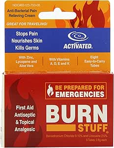 Amazon.com: Burn Stuff First Aid Antiseptic and Topical Analgesic, 8 ...