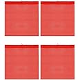 Amazon.com: QWORK 4 Pack Safety Flag with Wire Loop 18 x 18 inch ...