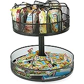 Mind Reader 2-Tier Snack Carousel, Countertop Organizer, Snack Tray ...