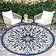Amazon.com: Homcomoda Round Outdoor Patio Rugs 6Ft Waterproof Indoor ...