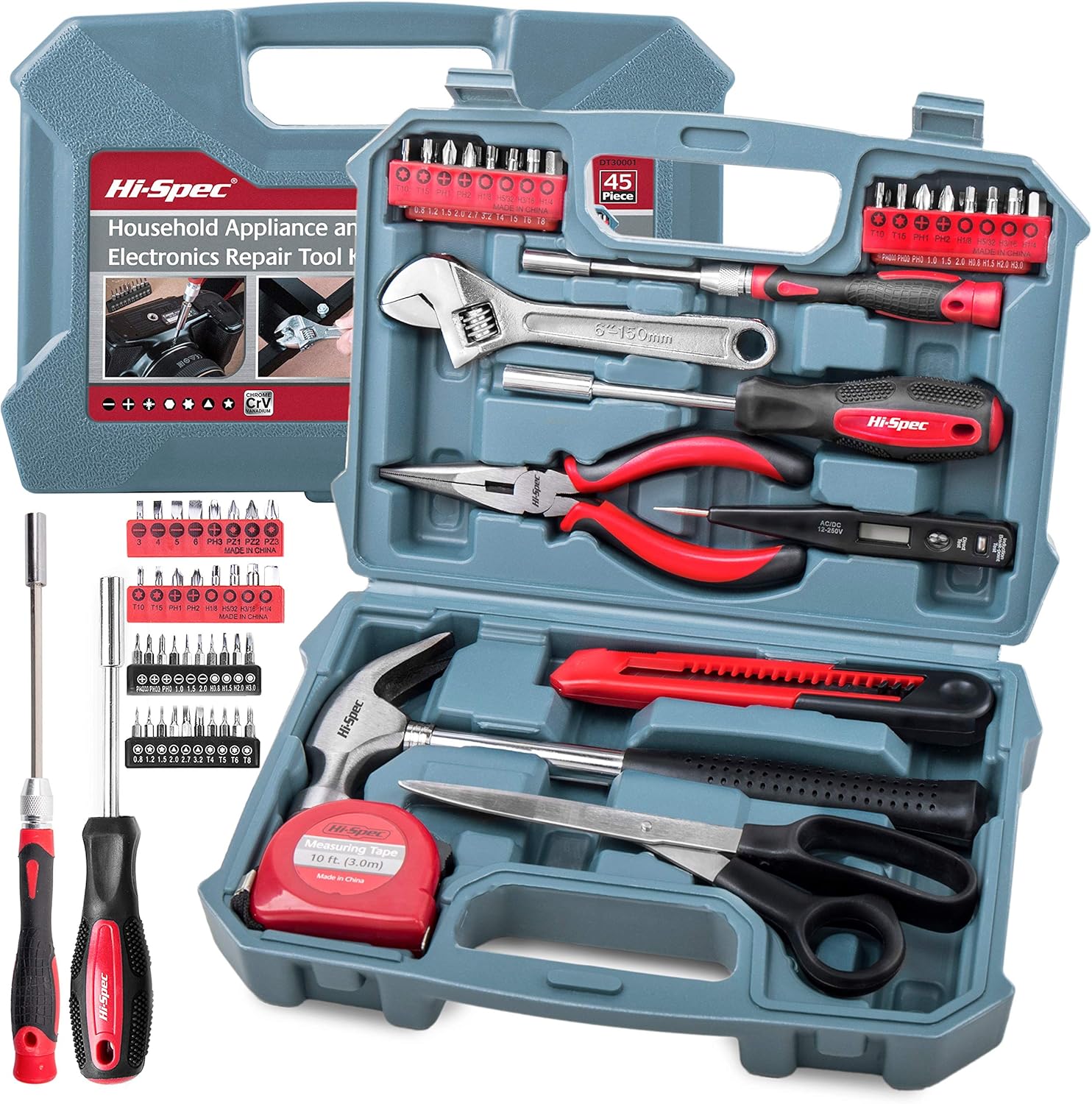 45-Piece Homeowner's Tool Kit,General Household Hand Tool Set Hammers ...