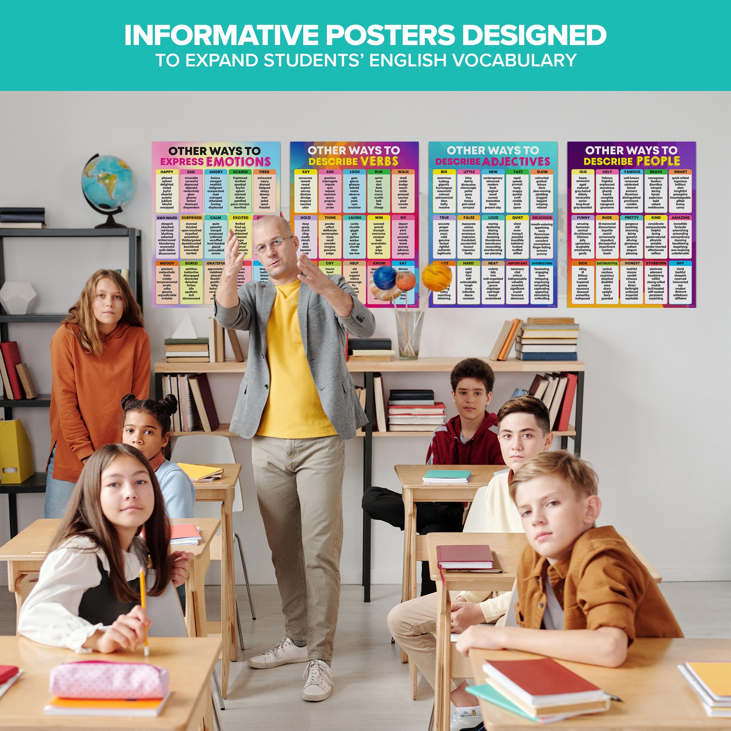 Mua Decorably 4 Vibrant Other Ways to Say Poster, 17x22in Matte ...