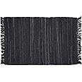 Amazon.com: Sturbridge 2' x 3' Cotton Rag Throw Rug in Black, Hand ...