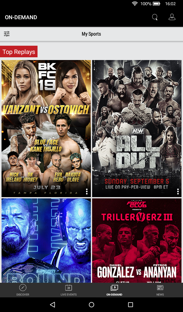 FITE - Live Sports & Entertainment:Amazon.com:Appstore for Android