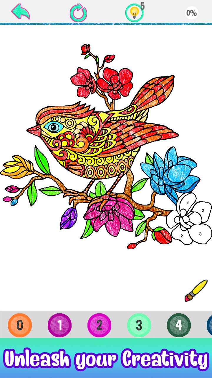 Crayon Color by Number - Grownups Coloring Book Pages:Amazon.com ...