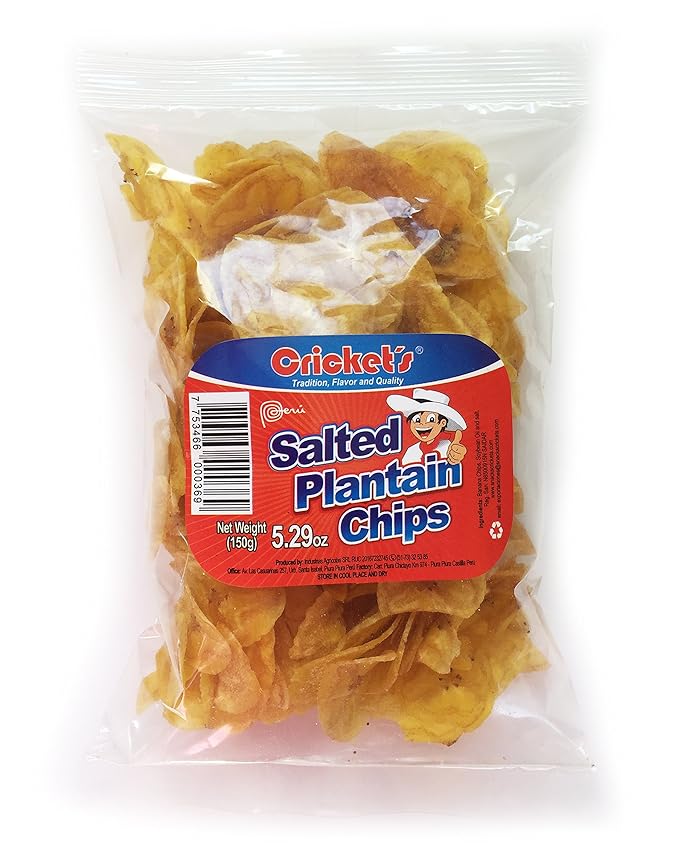 Amazon.com: CRICKET'S Chifles Platanitos Salados 150 gr. | Salted ...