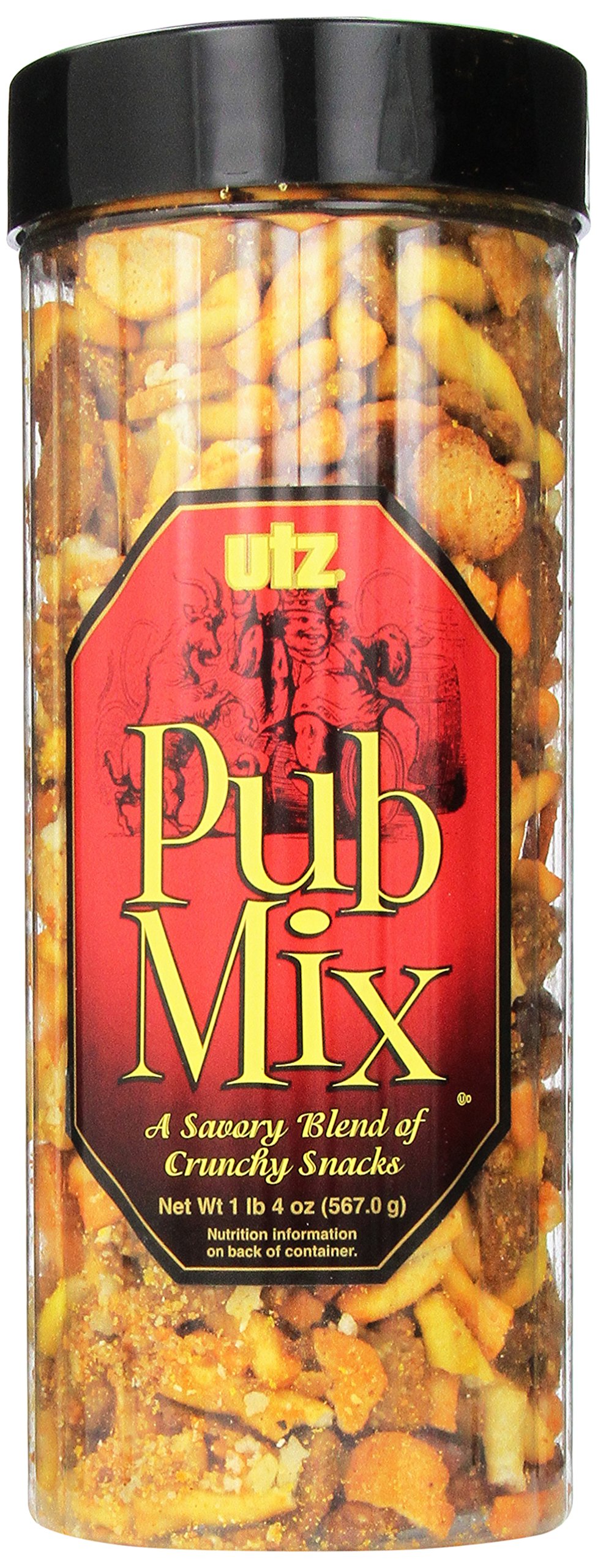 Utz Pub Mix - 20 Ounce Barrel - Savory Snack Mix, Blend of Crunchy ...