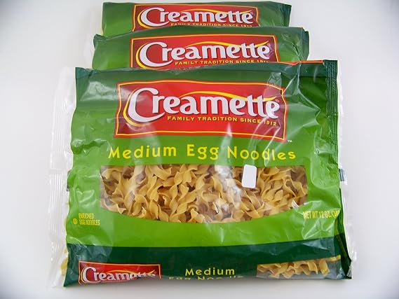 Amazon.com : Creamette Medium Egg Noodles Pasta 12 oz. each (3 packs ...