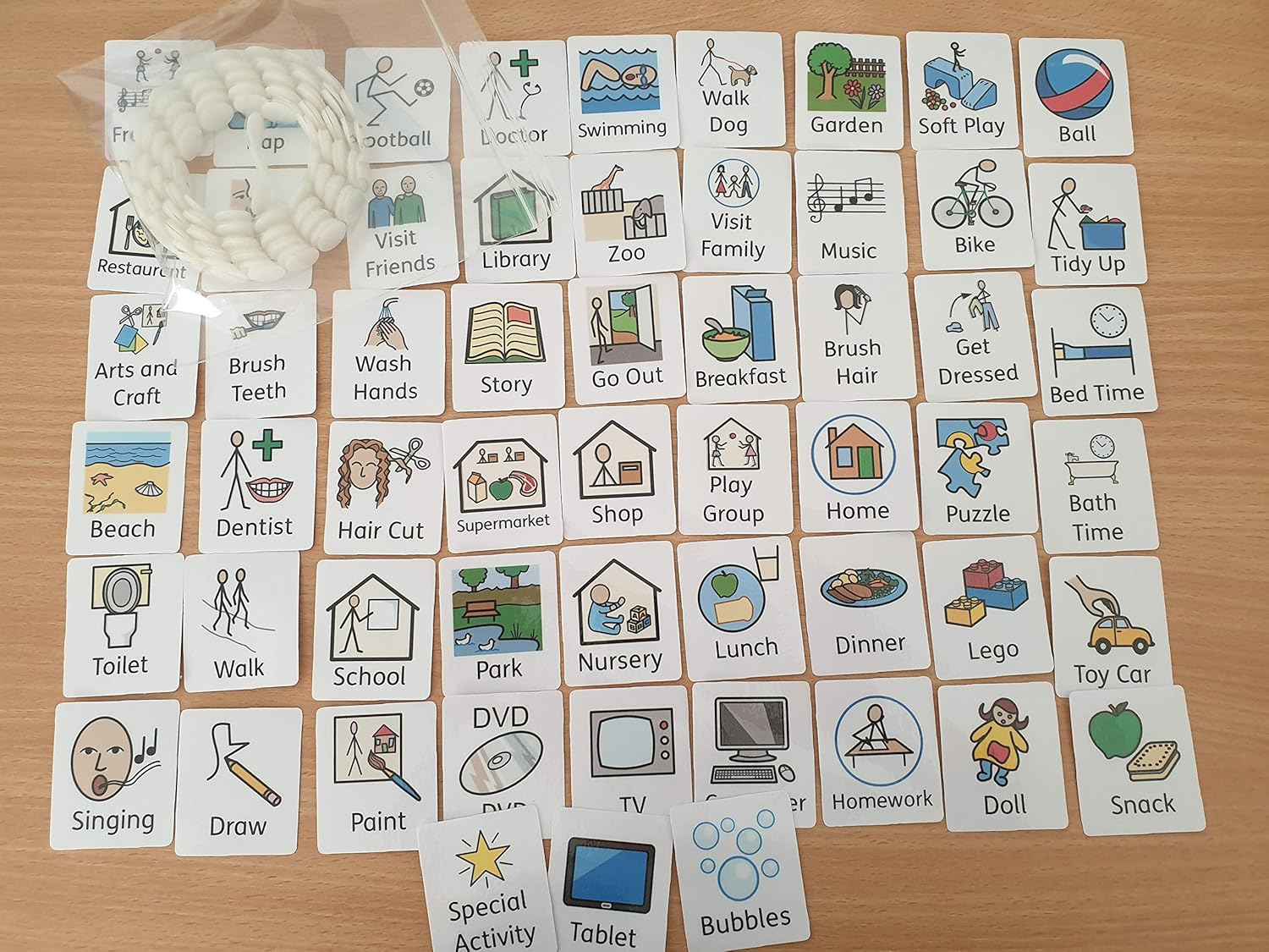 Learning Fun Resources PECS Activity Picture cards with hook and loop ...