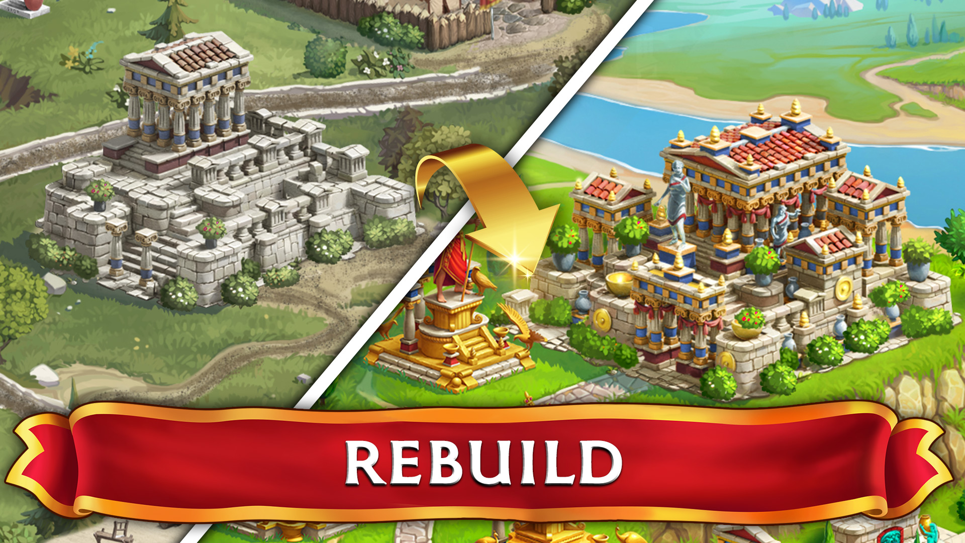Jewels of Rome: Match 3 Puzzle and City Building Game:Amazon.com.au ...