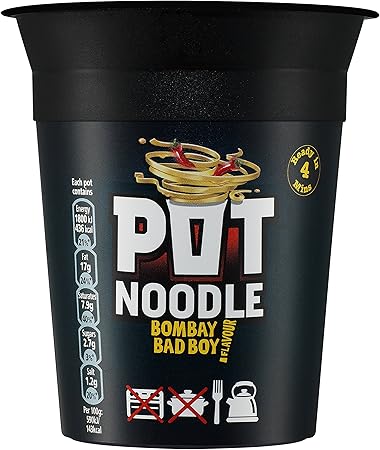 Pot Noodle Bombay Bad Boy Noodles, 12 x 90 g: Amazon.co.uk: Prime Pantry