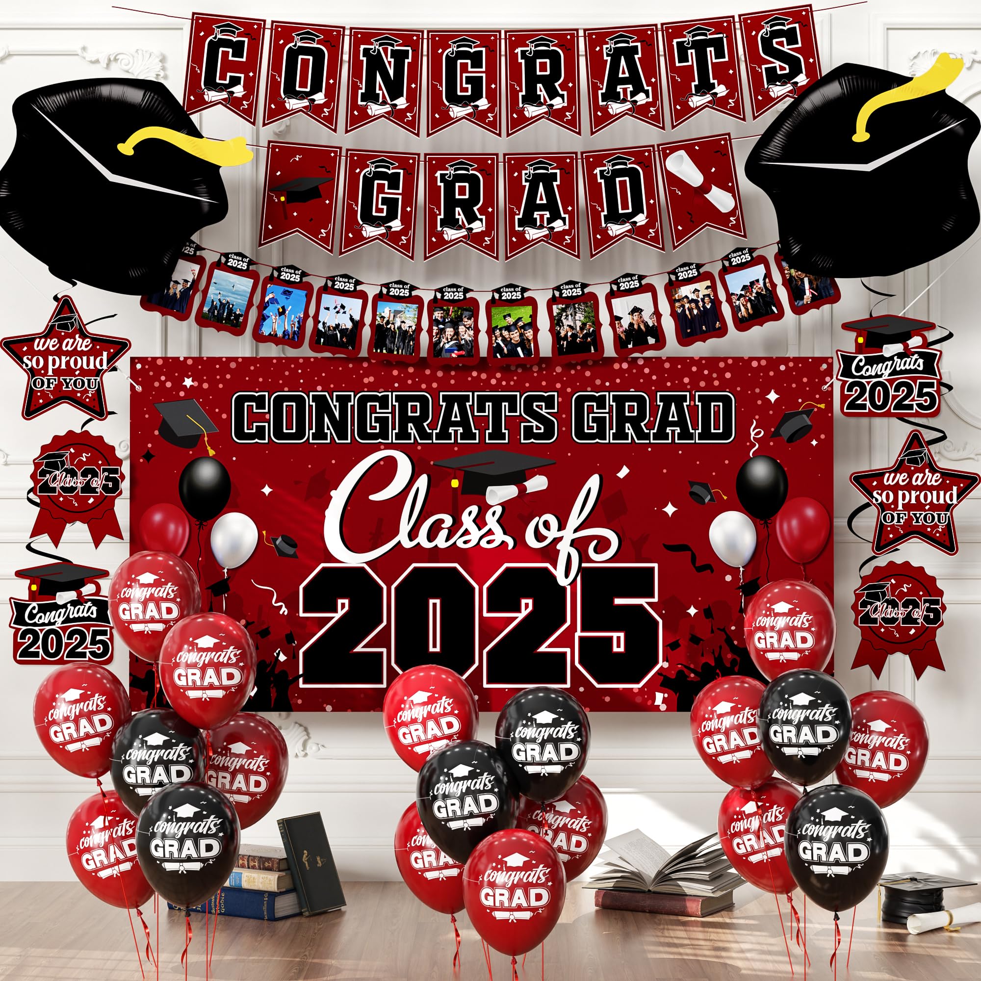 Graduation decorations class of 2025,graduation backdrop sign,Congrats ...