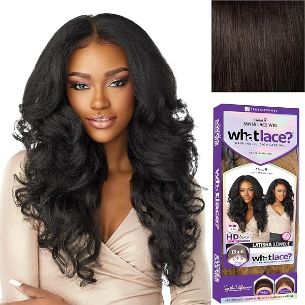 janet collection natural super flow lace front wig bisa