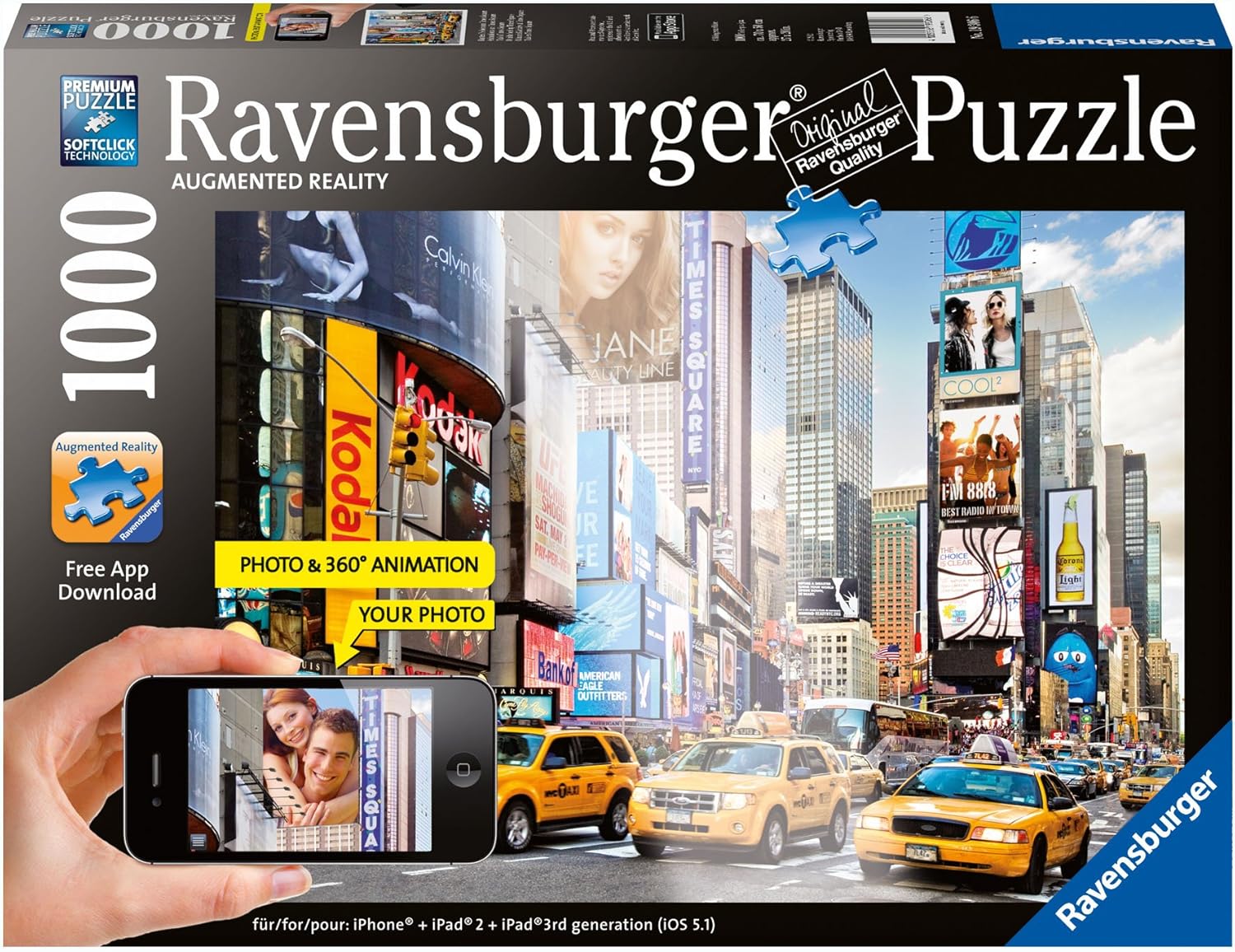 Ravensburger Augmented Reality Times Square New York Puzzle (1000 ...