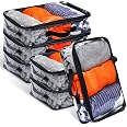 Amazon.com: 6 Pieces Large Clear Travel Packing Cube Clear Vinyl ...