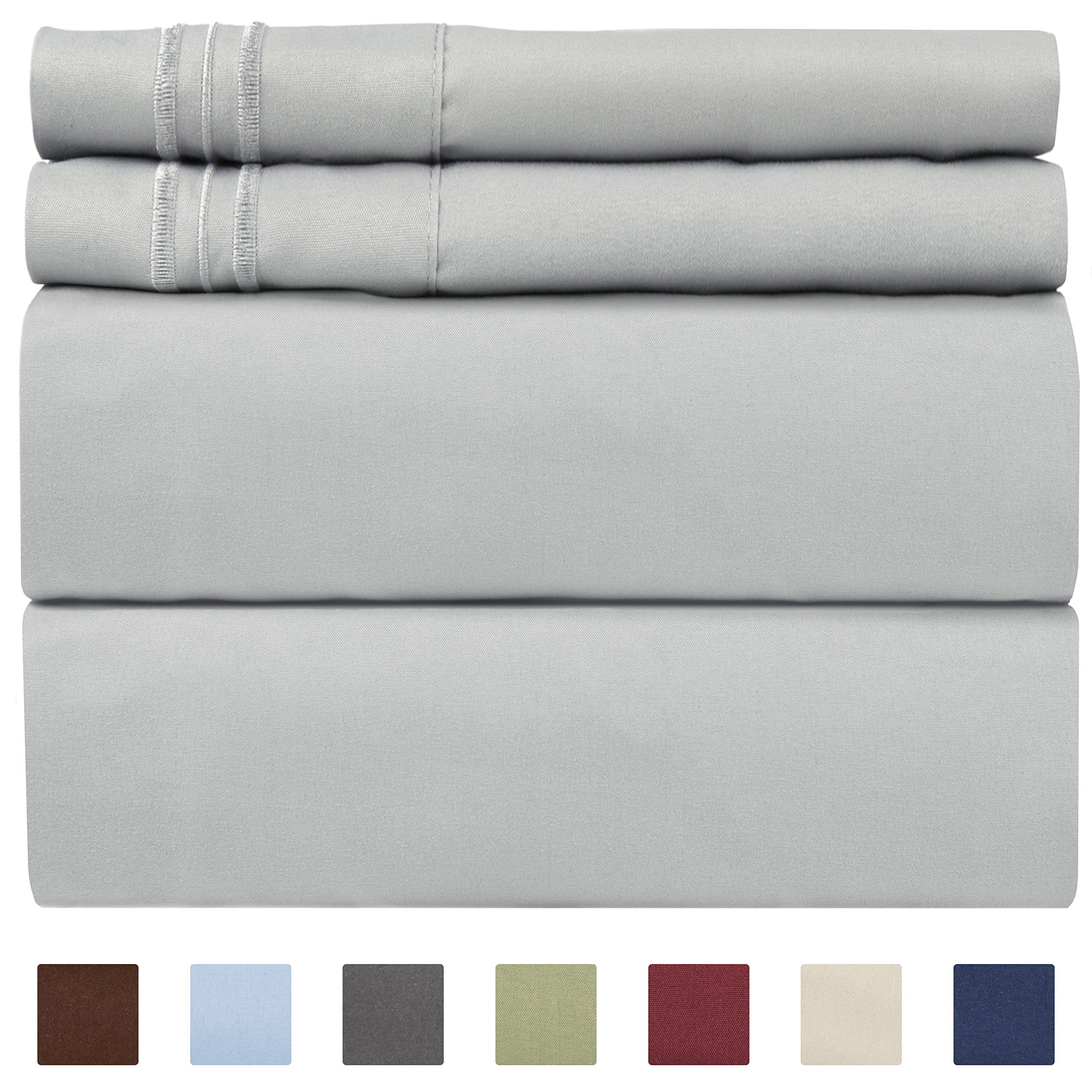 California King Size Sheet Set – 4 Piece Set - Hotel Luxury Bed - Extra ...