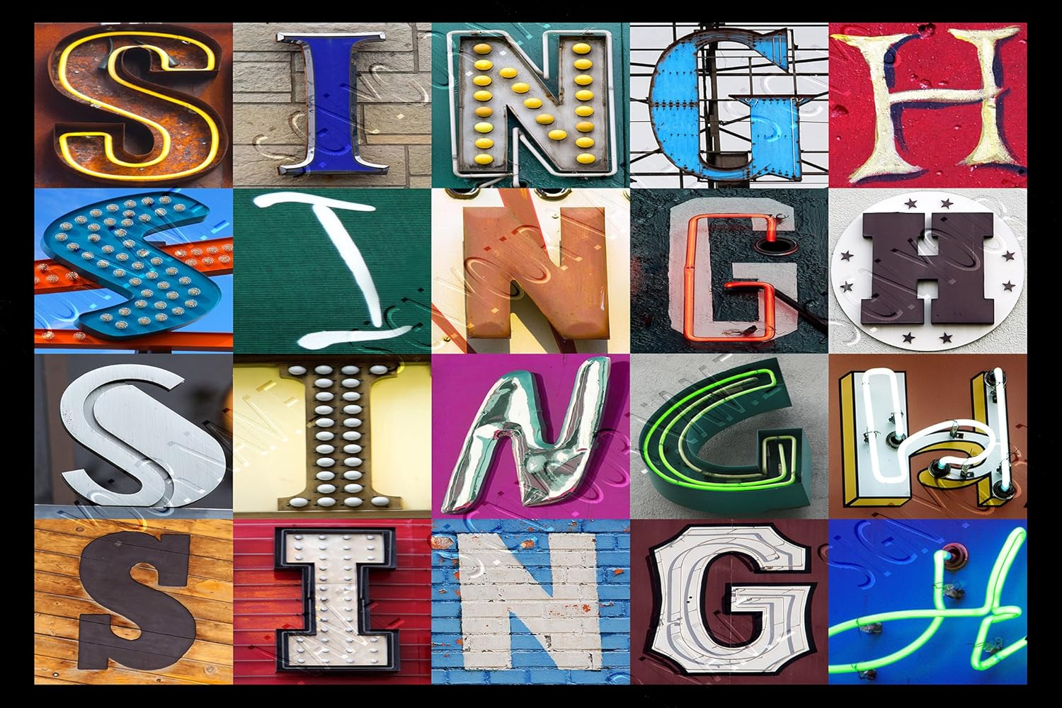 Amazon.com: SINGH Personalized Name Poster Using Sign Letters (Large ...