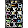 Amazon.com: Trends International Pokémon - Moves Grid Wall Poster, 34L ...
