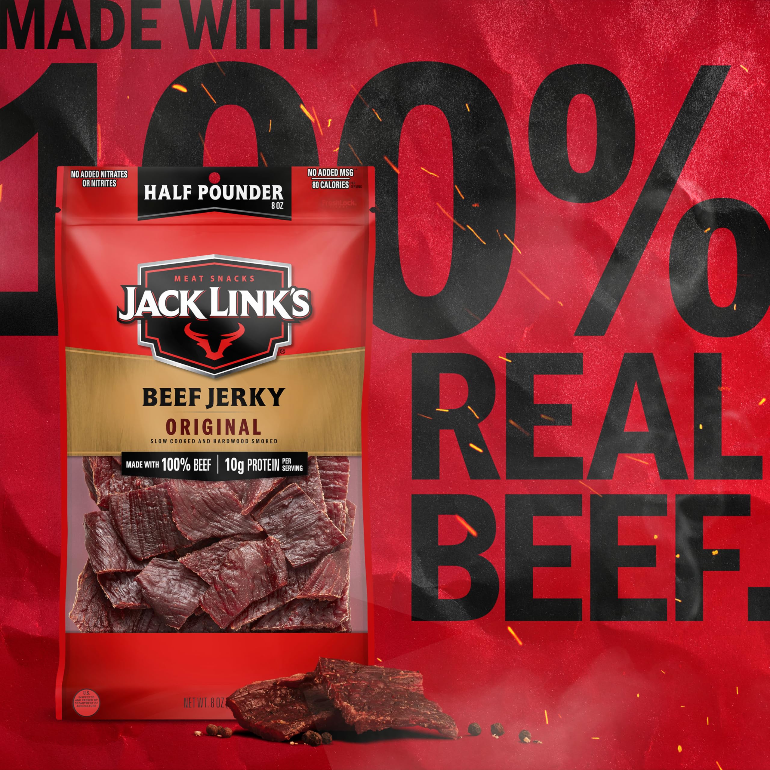 Mua Jack Link's Beef Jerky, Original, Half Pounder Large Jerky Bag ...