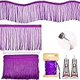 Amazon.com: Yhsheen Purple Fringe, 5 Yards X 4 Inch Fringe Trim with ...