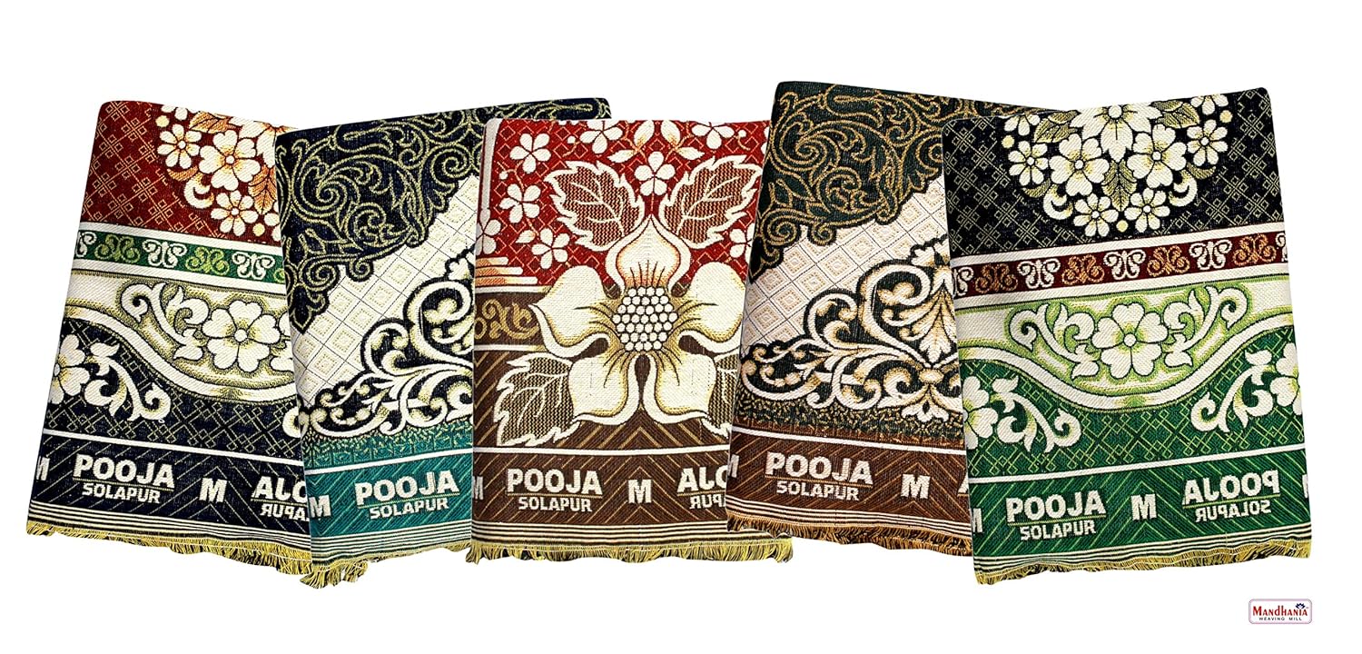 Buy Mandhania Pooja Solapuri Chaddar Authentic Designed 100% Cotton ...