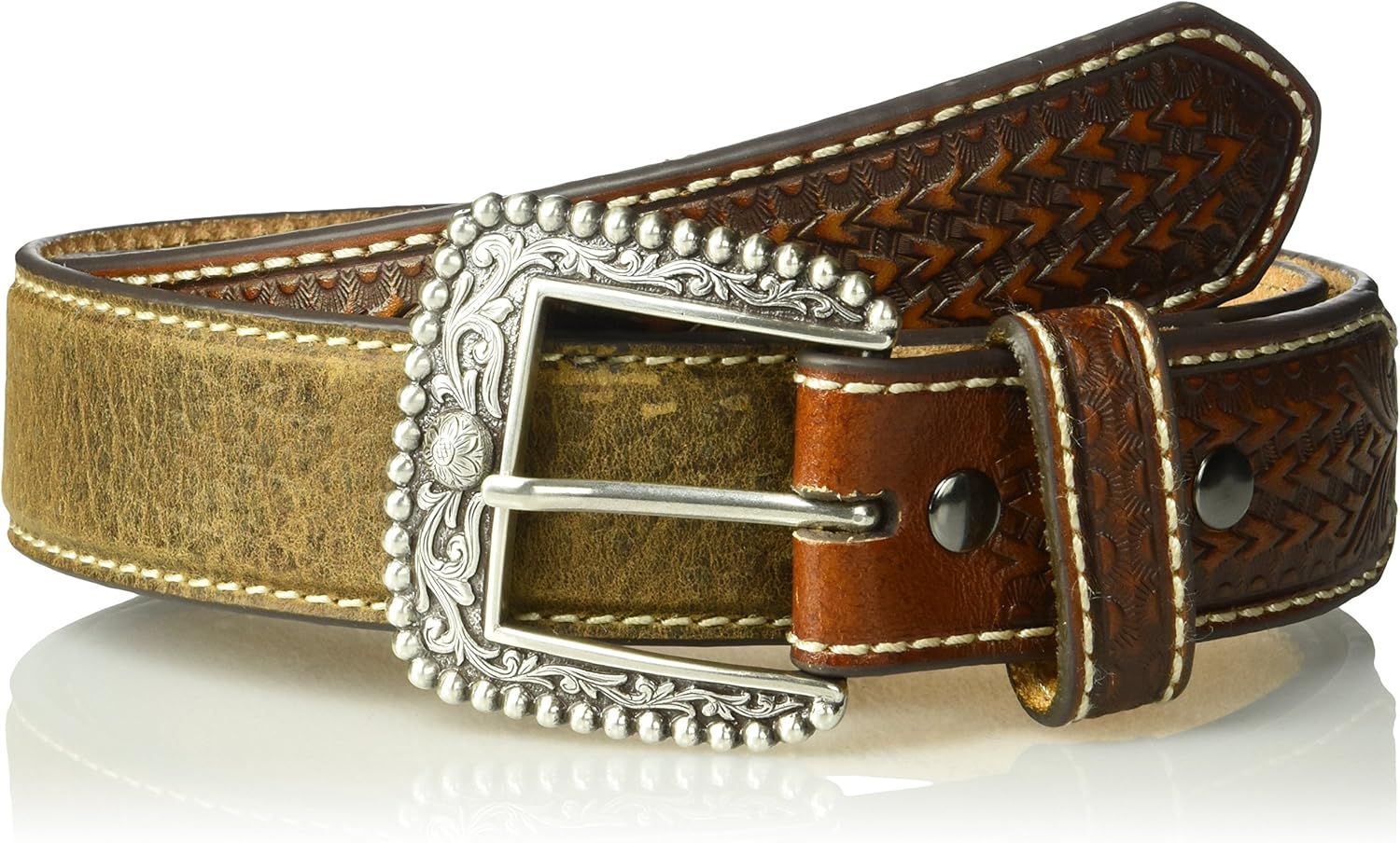 Ariat - Cinturón para hombre, color café, Marrón, 40: Amazon.com.mx ...