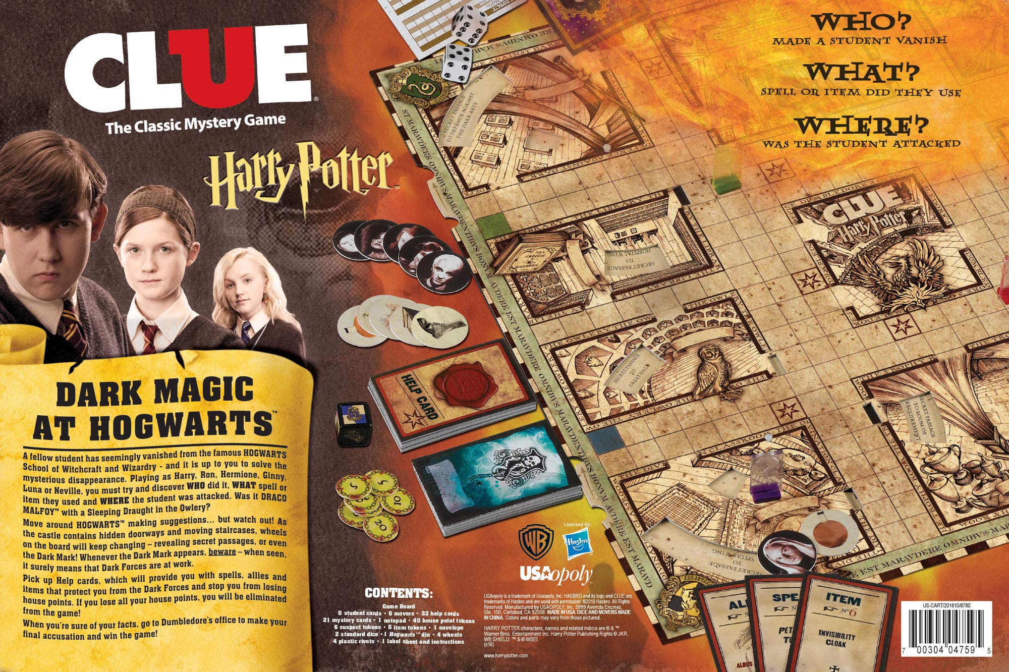 USAOPOLY Clue Harry Potter Board Game | - TiendaMIA.com