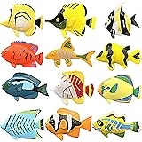 Amazon.com: PROLOSO 48 Pcs Toy Fish Tropical Fish Figure Play Set ...