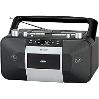 Amazon.com: Jensen MCR-1500 Vintage Stereo Portable CD/MP3 Dual ...