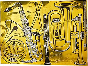Amazon.com: Gold Foil Musical Instrument Cutouts (15/Pkg): Kitchen & Dining