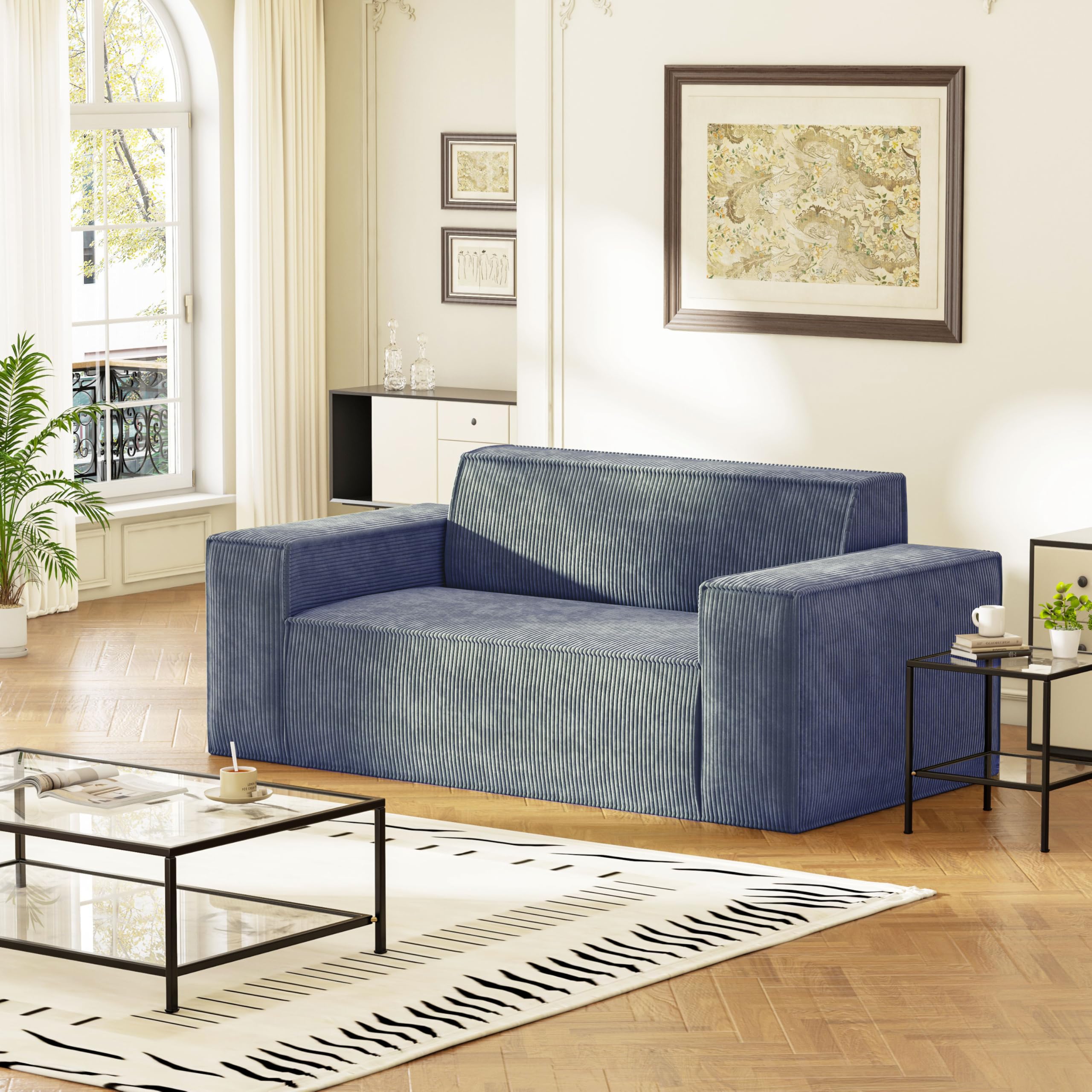Swbvs Sofa-in-a-Box, Memory Foam 2 Seater Sofa Couch, No Installation ...