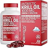 Amazon.com: Bronson Antarctic Krill Oil 2000 mg with Omega-3s EPA, DHA, Astaxanthin and ...