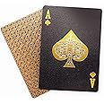 Amazon.com: INTEGEAR 2 Decks of Playing Cards, Gold 3D Embossed ...