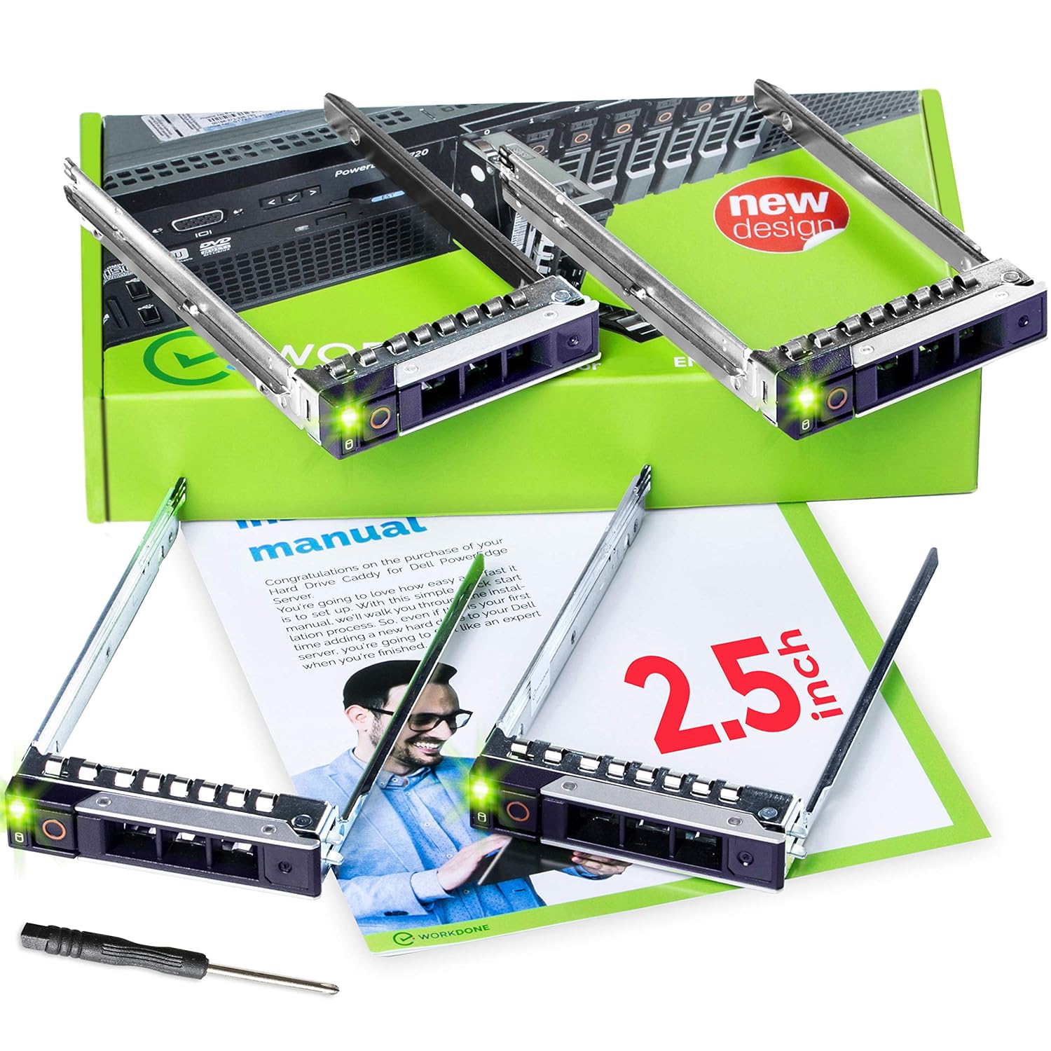 WORKDONE 4-Pack - 2.5" Hard Drive Caddy for Dell: Amazon.in: Electronics