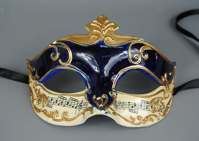 MUSICAL NOTES MASQUERADE MASK- BLUE: Amazon.co.uk: Kitchen & Home