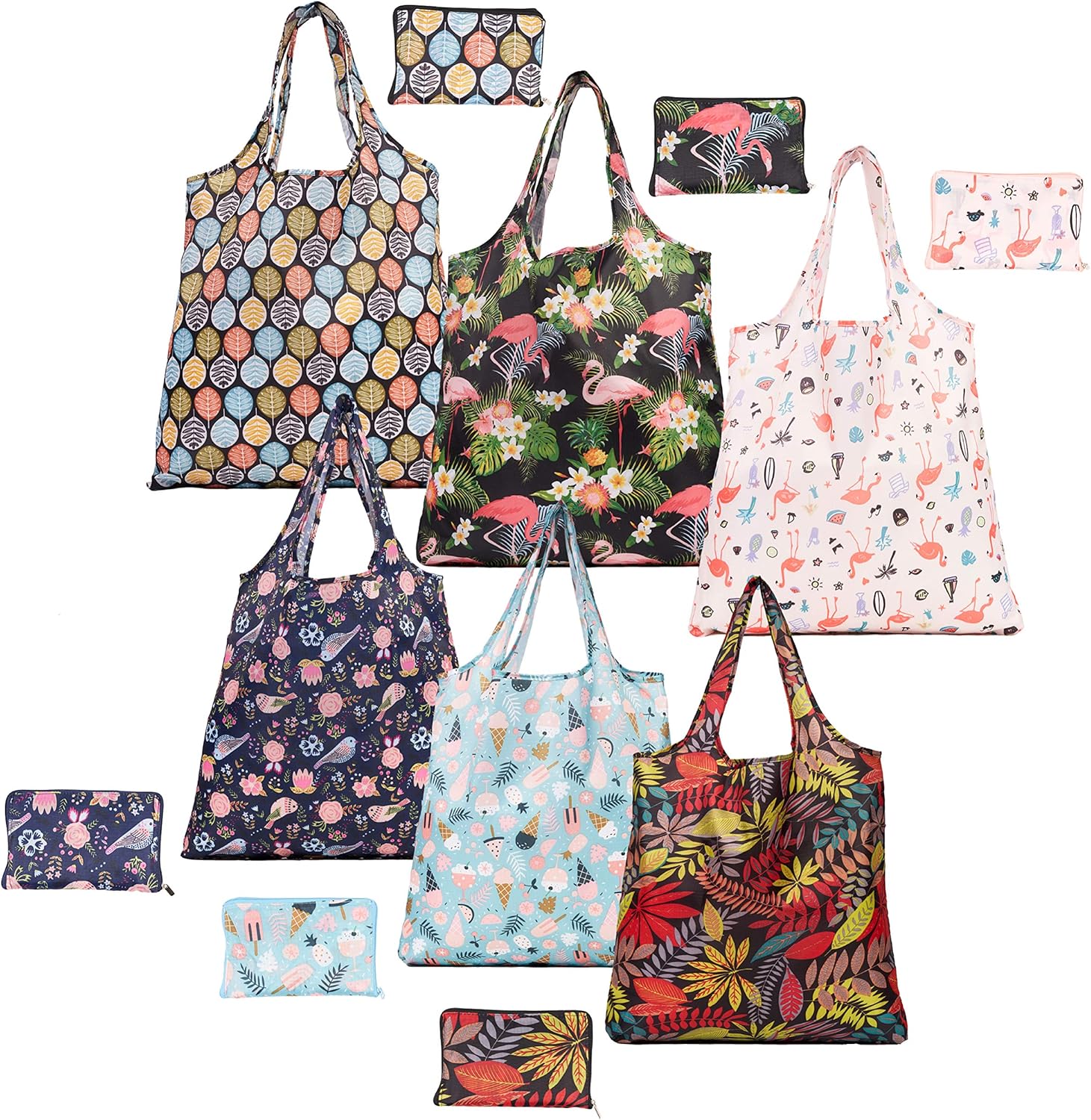 6 Sacs de Courses Réutilisables en Polyester, 63x42cm (20kg) - Solide ...