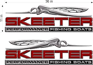 Amazon.com: Skeeter Boats Logo Decal 3D RED Pair 10X36