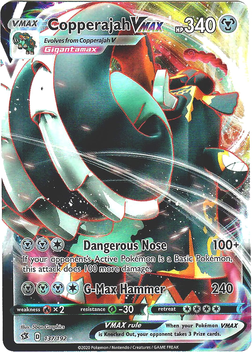 Amazon.com: Copperajah Vmax 137/192 - Ultra Rare - Pokemon Sword and ...