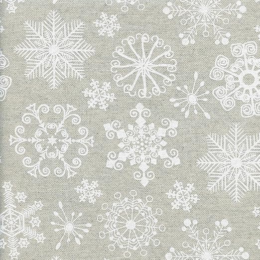 Winter Wonderland Fabric - intricate snow white snowflakes printed on a ...