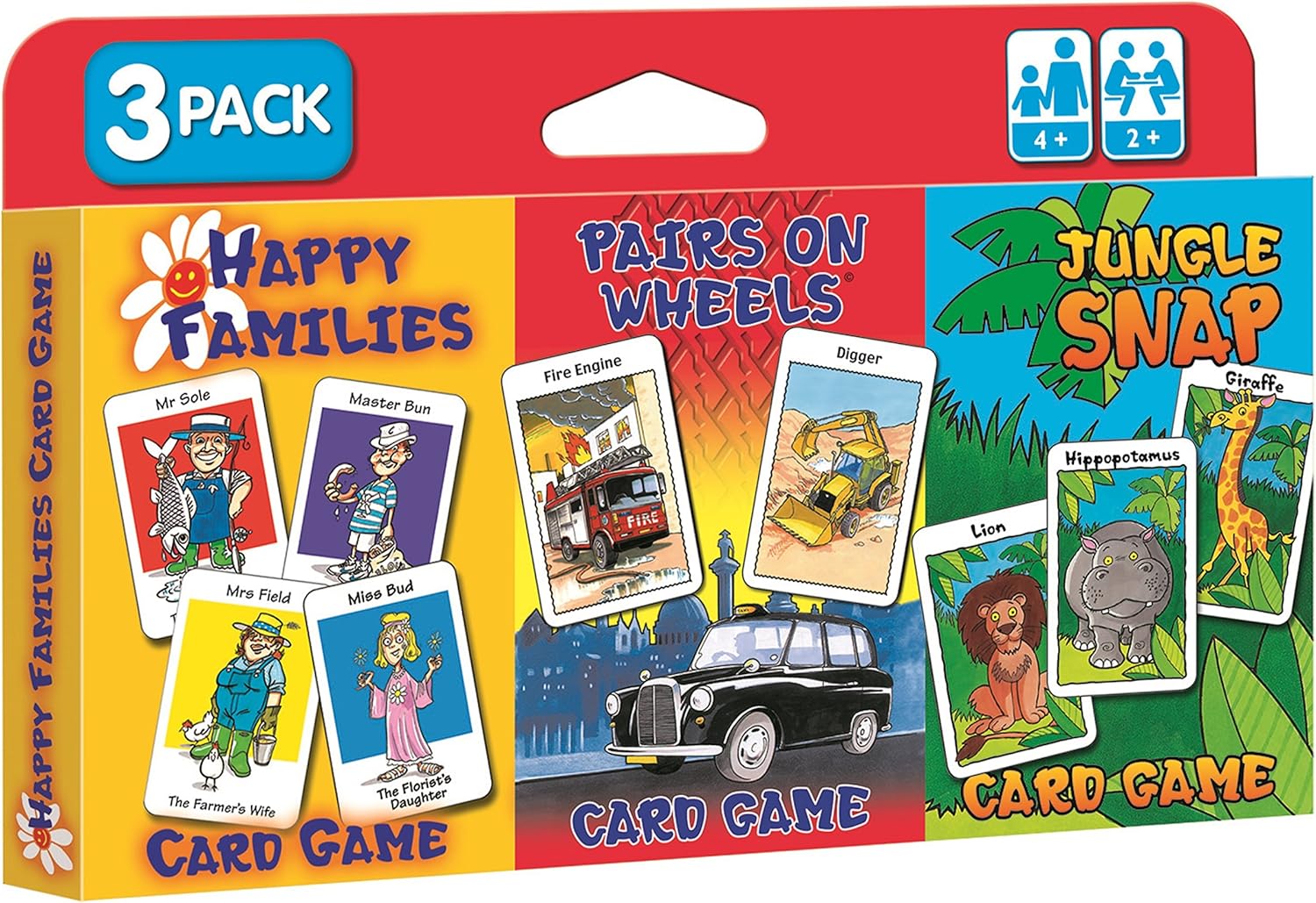 Children's Card Games - Jungle Snap, Pairs on Wheels & Happy Families 3 ...