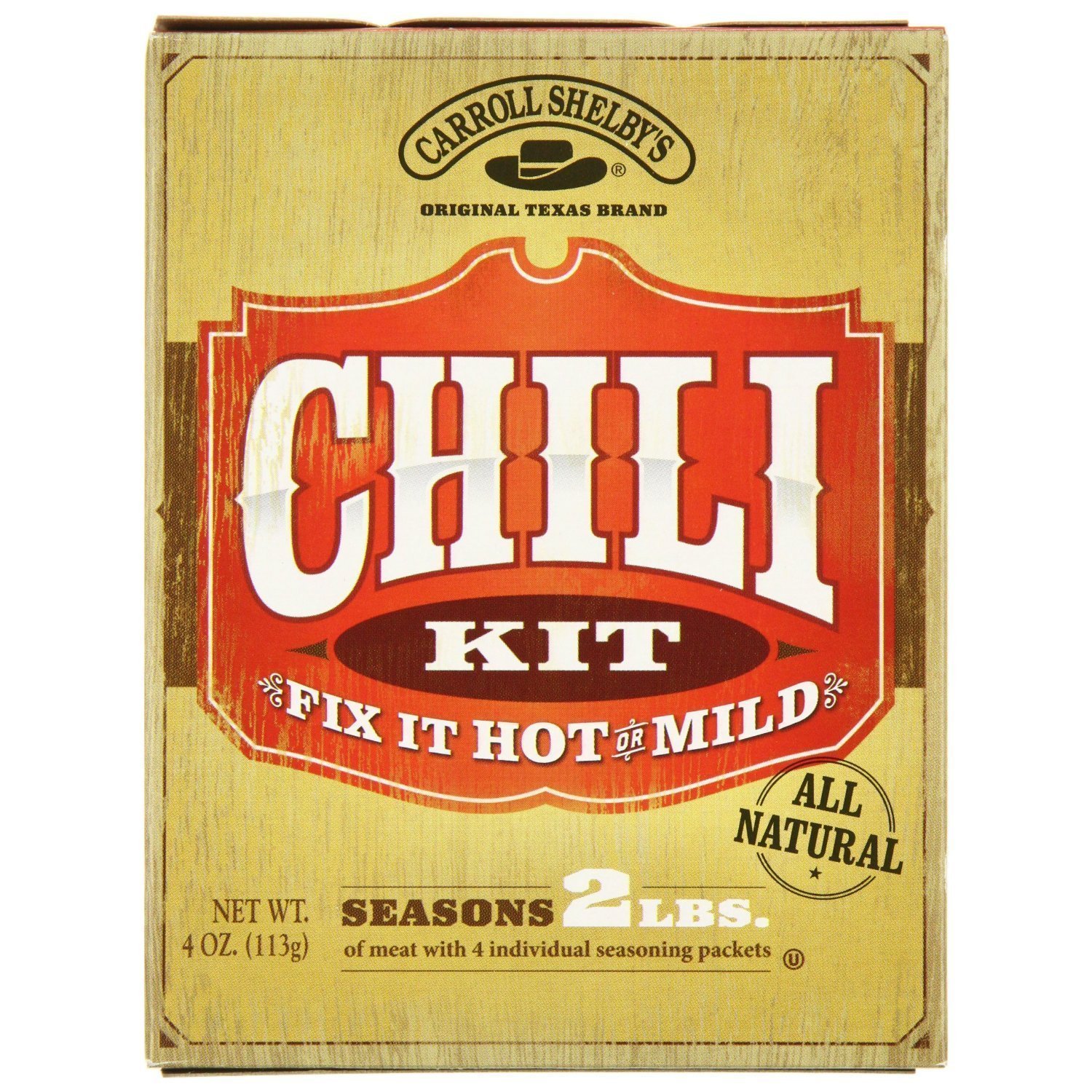 Amazon.com : Carroll Shelby's Original Texas Chili Kit, 4 Oz : Grocery ...