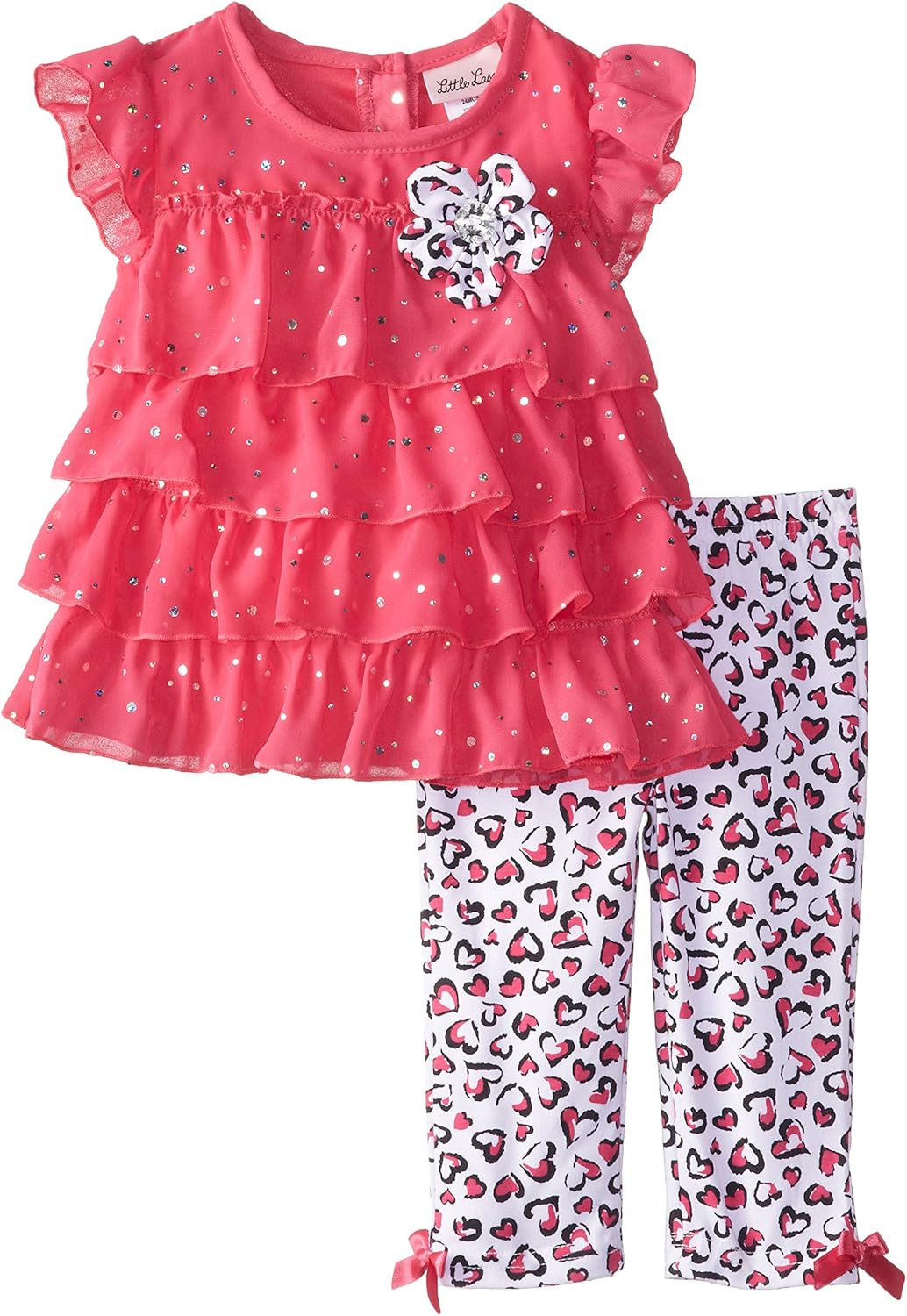 Amazon.com: Little Lass Baby Girls' Tiered Chiffon W Disco Dots Capri ...