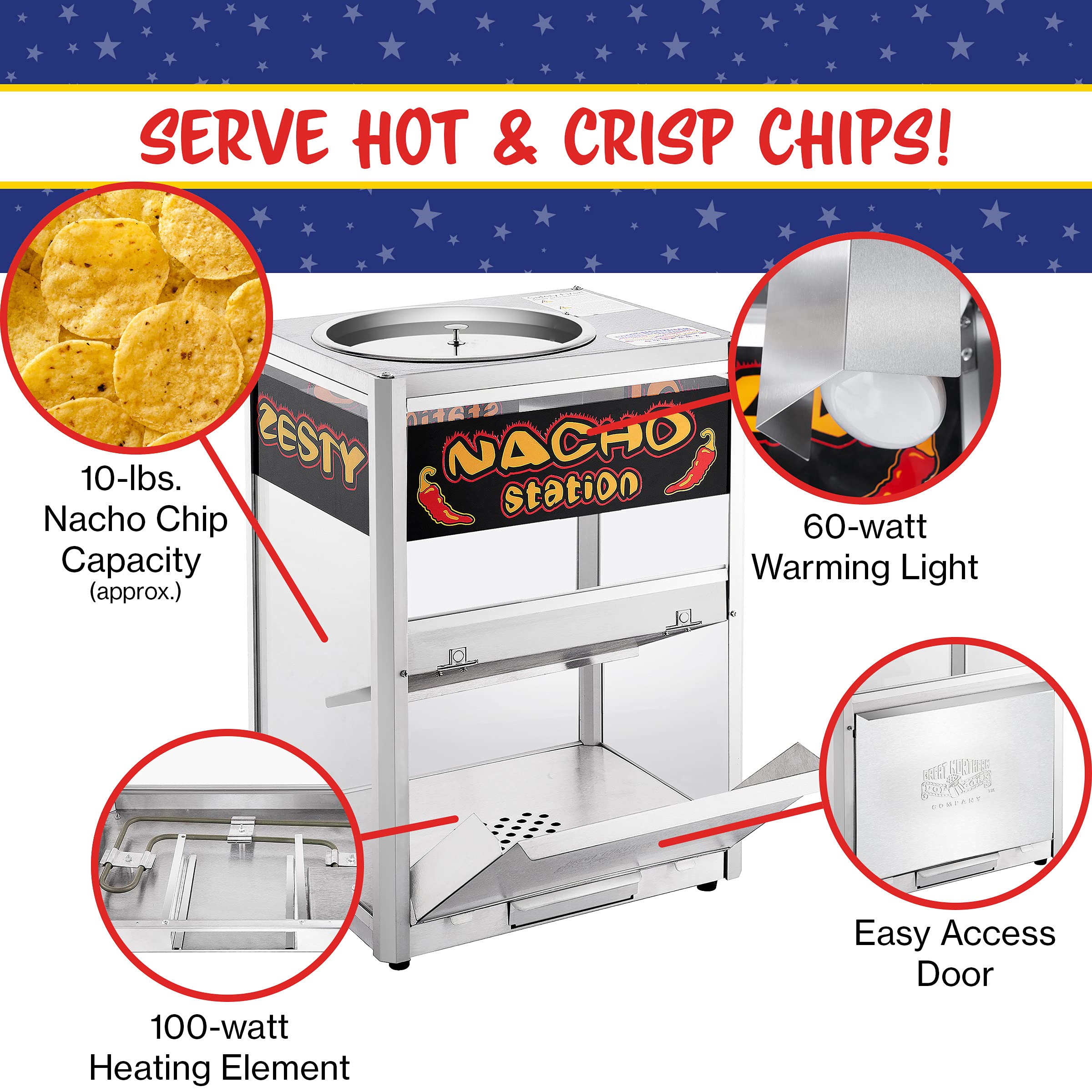 Nacho Machine Food Warmer - Steel Countertop Display Case And ...