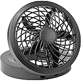 Amazon.com: O2COOL 5" Portable USB or Electric Fan, Black/Gray