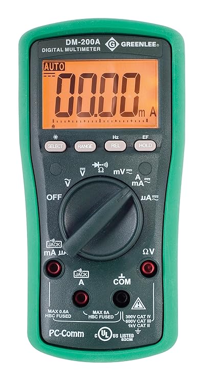 Greenlee DM-200A Digital Multimeter 1000 Volt: Amazon.co.uk: DIY & Tools