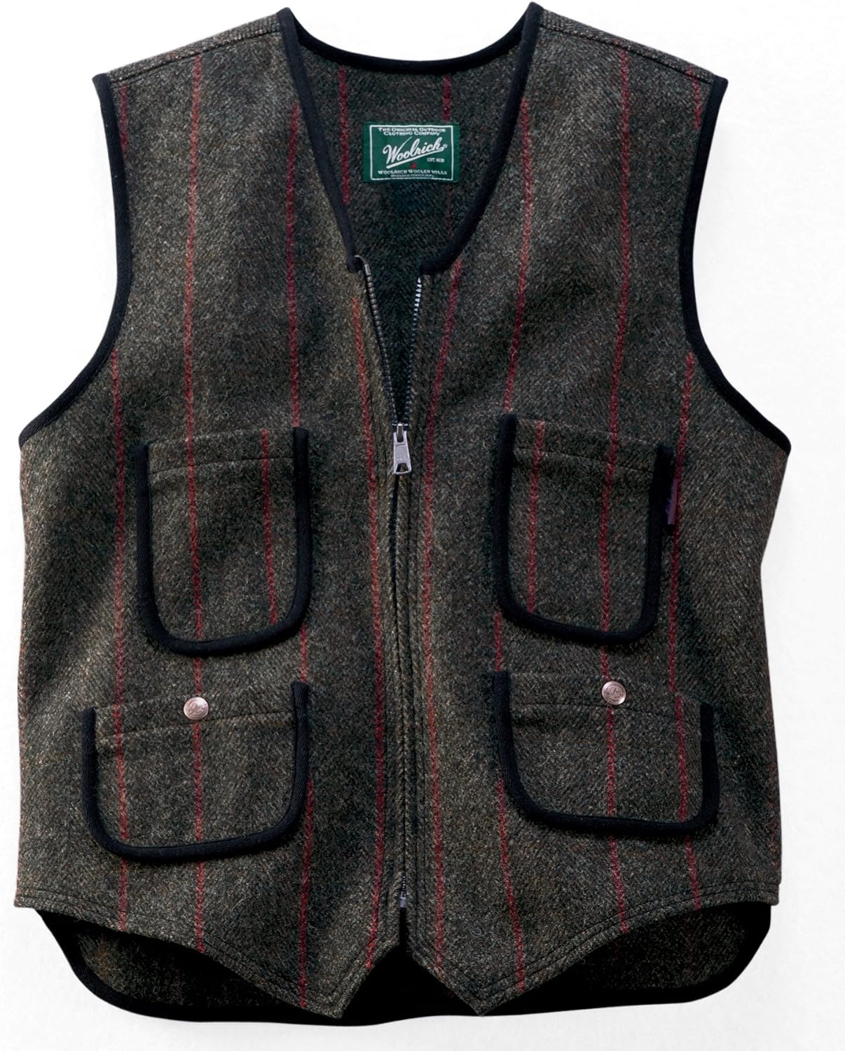 Woolrich Men's Utility #12 Vest Plaid, Wood Herringbone, X-Large at ...